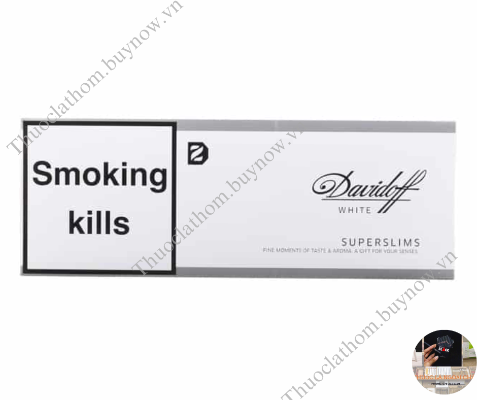 Thuốc Lá Thơm - Xì Gà Saigon . Thuốc Lá Davidoff White Supper Slim