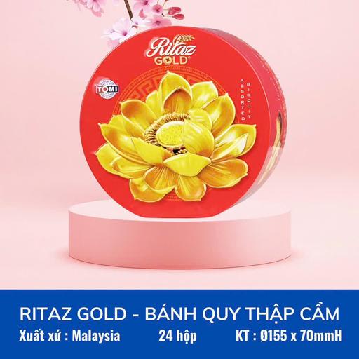 K&N Family . Bánh quy Ritaz Gold hoa sen hộp thiếc 105G